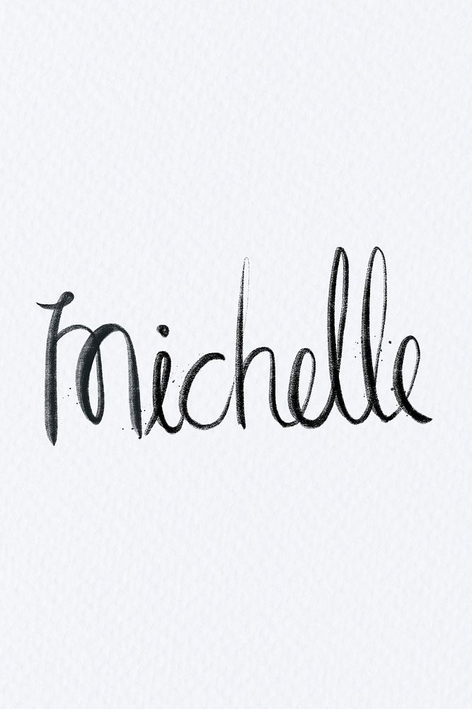 Hand drawn Michelle font typography | Free Photo - rawpixel