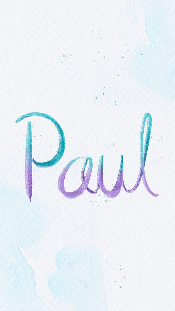 Paul two tone name cursive | Free Photo - rawpixel