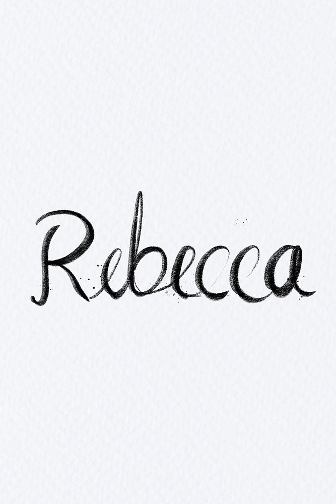 Hand drawn Rebecca font typography | Free Photo - rawpixel