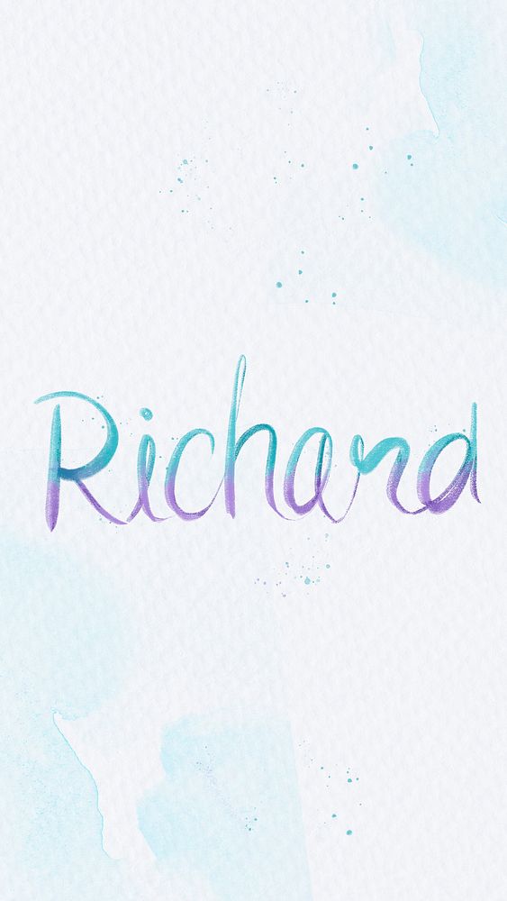 Richard two tone name cursive | Free Photo - rawpixel