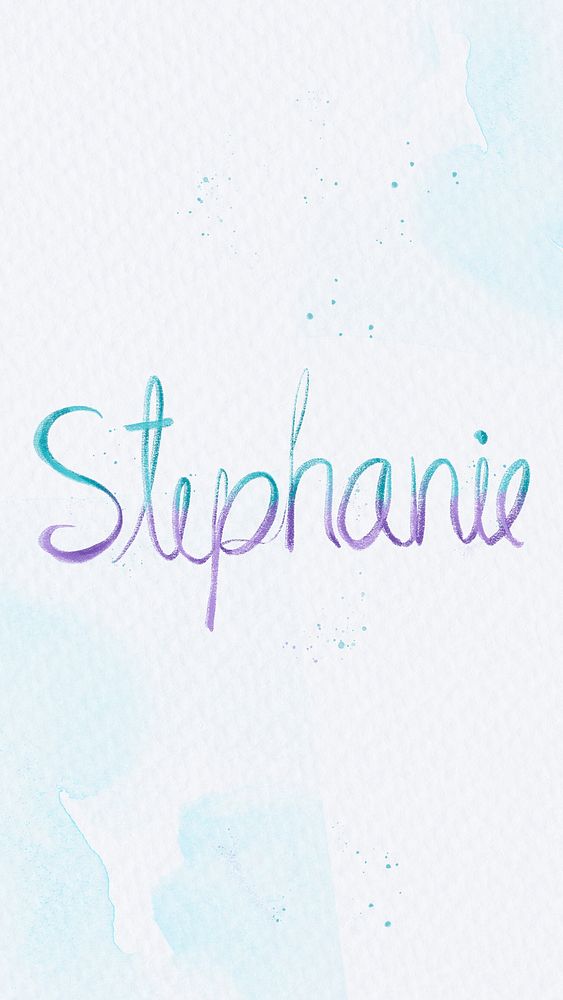 Stephanie two tone name cursive | Free Photo - rawpixel