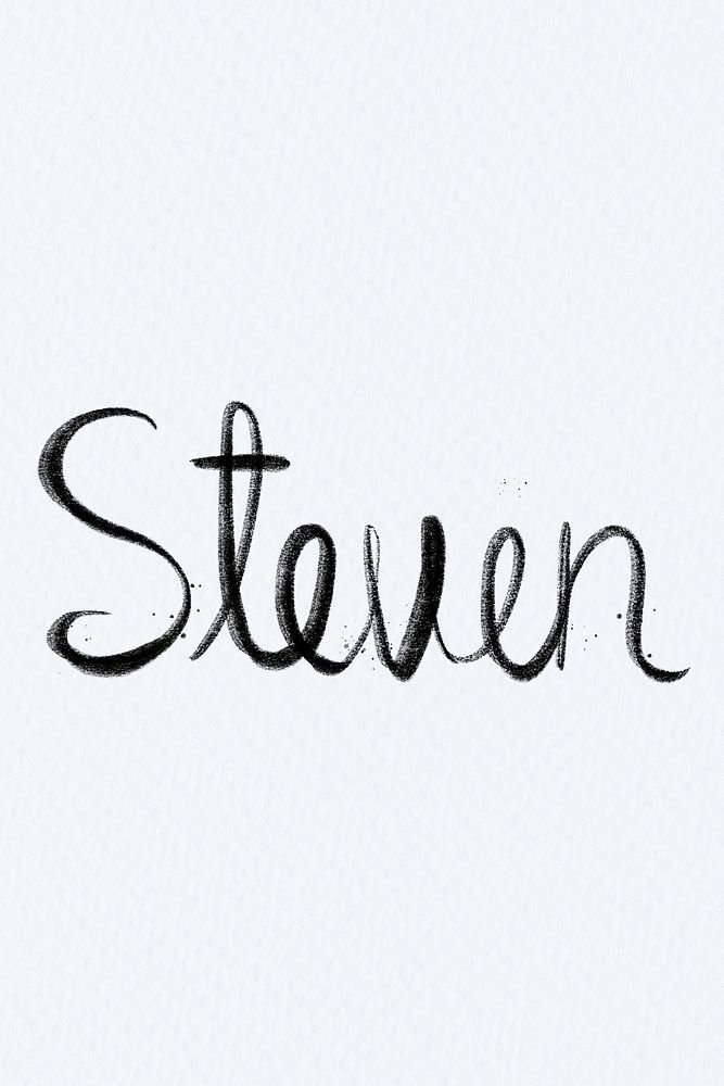 Steven hand drawn font typography | Free Photo - rawpixel