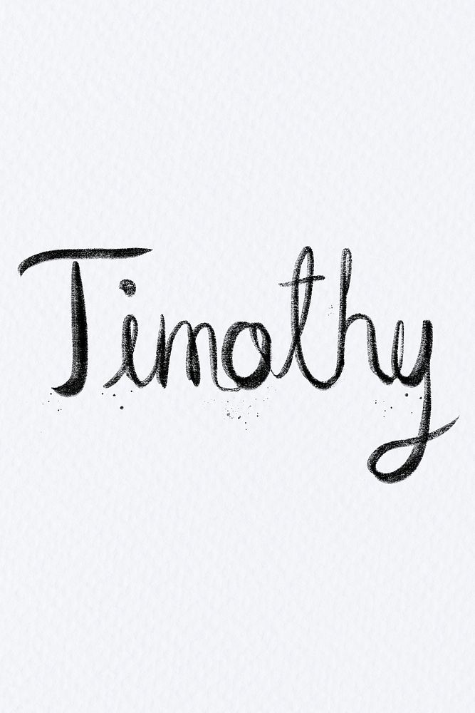 Hand drawn psd Timothy font | Premium PSD - rawpixel