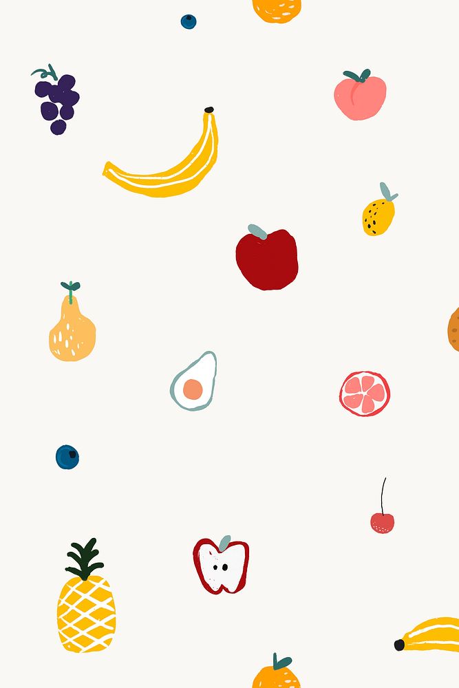 Cute fruit pattern background design | Premium Photo - rawpixel
