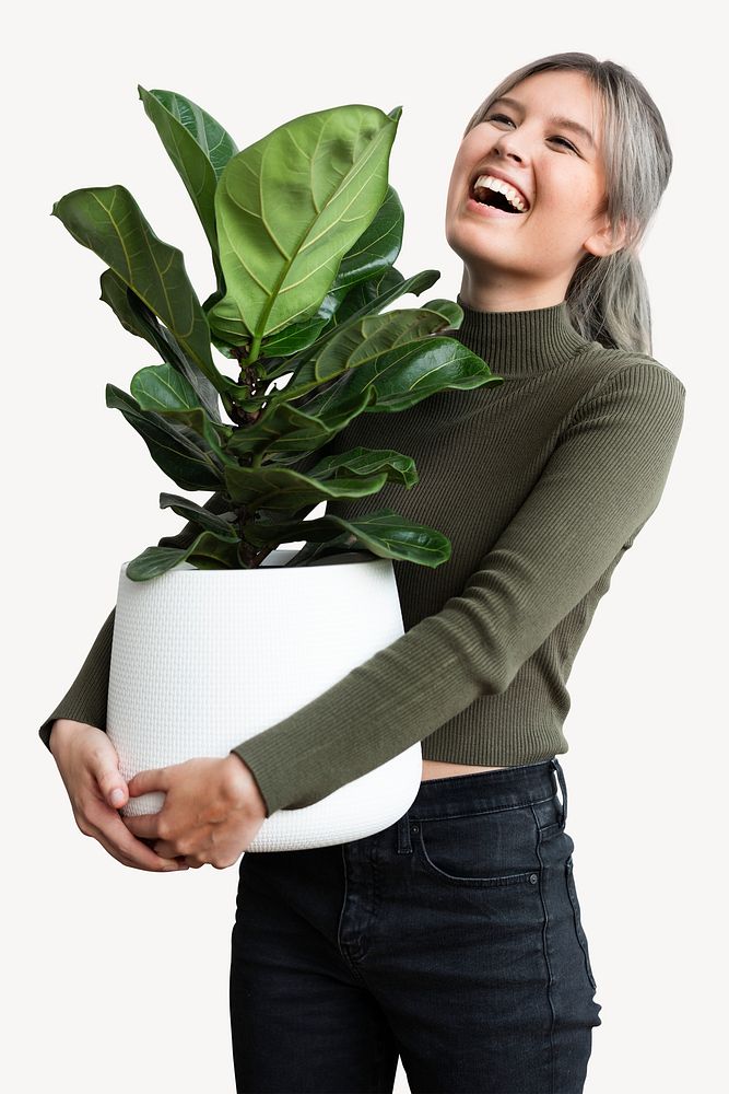 Plant lady collage element, houseplant | Premium PSD - rawpixel
