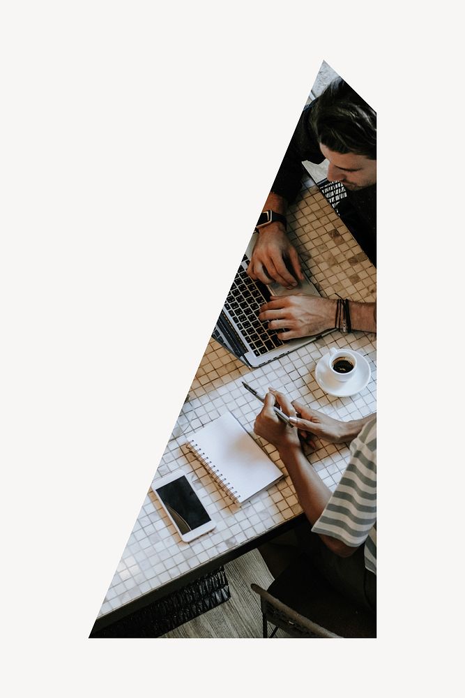 Teamwork triangle collage element psd | Premium PSD - rawpixel