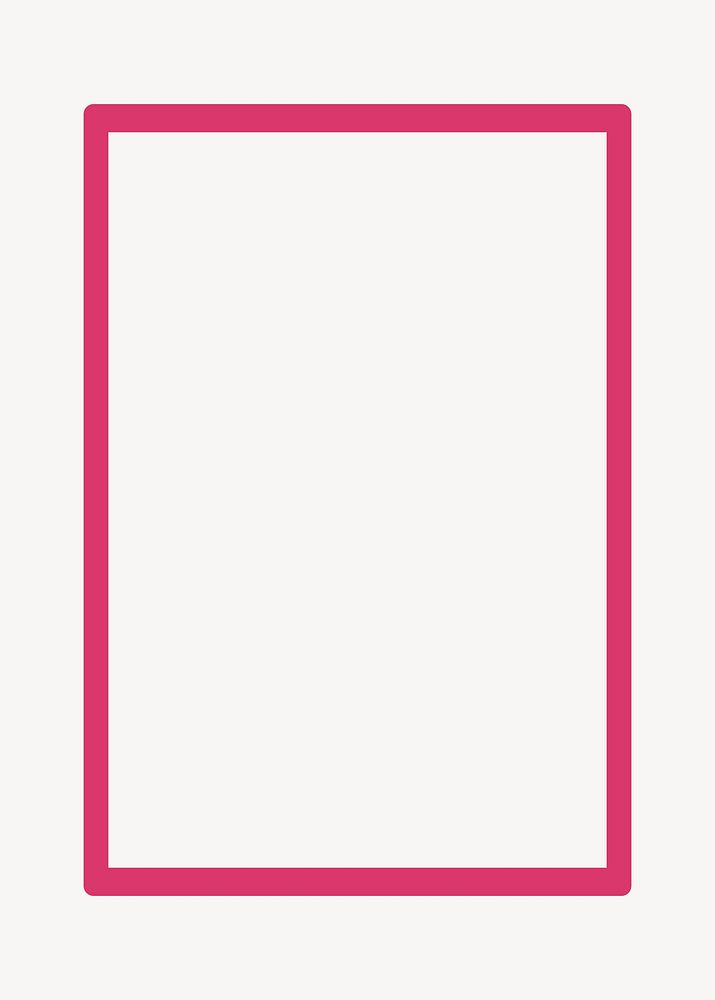 Pink rectangle frame, white background | Premium Vector - rawpixel