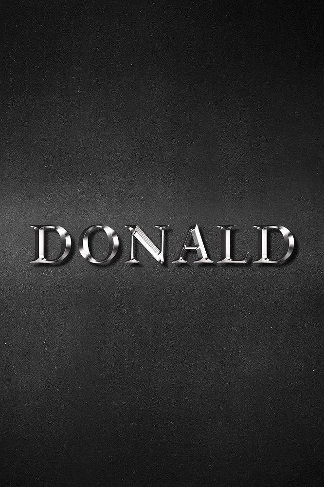 Donald typography silver metallic effect | Free Photo - rawpixel