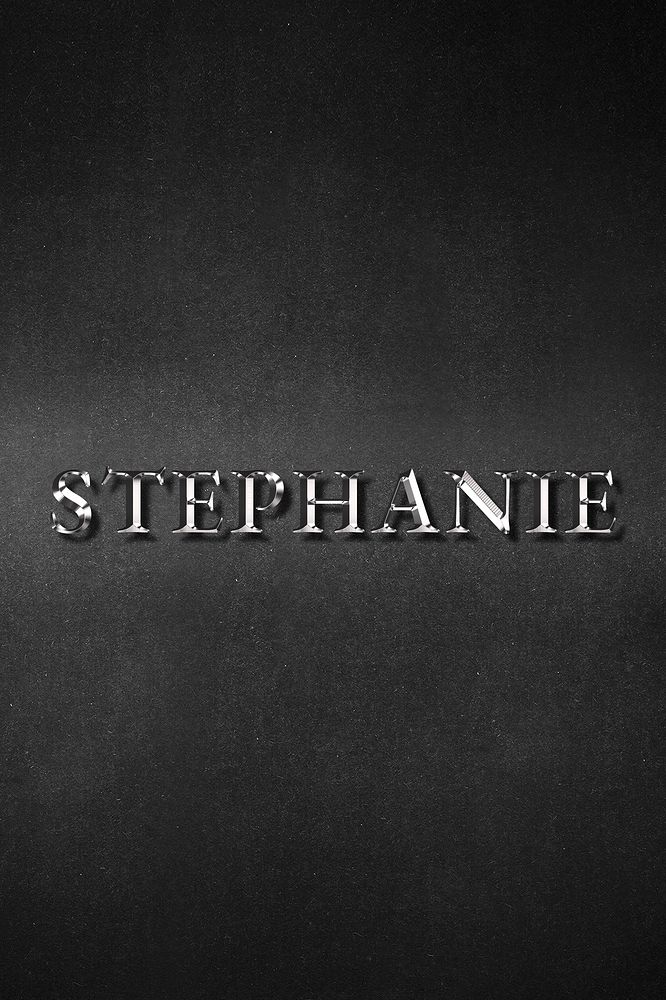 Stephanie typography silver metallic effect | Free Photo - rawpixel