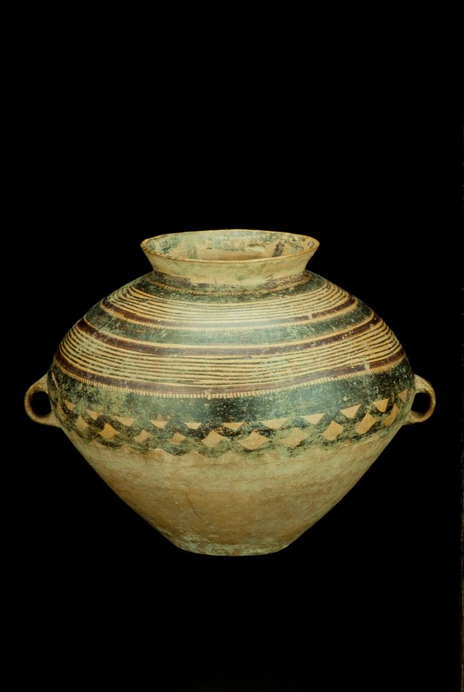 Jar buff colored pottery, painted | Free Photo - rawpixel