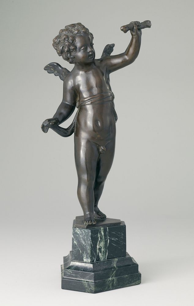 pair putti, marble bases. Original | Free Photo - rawpixel