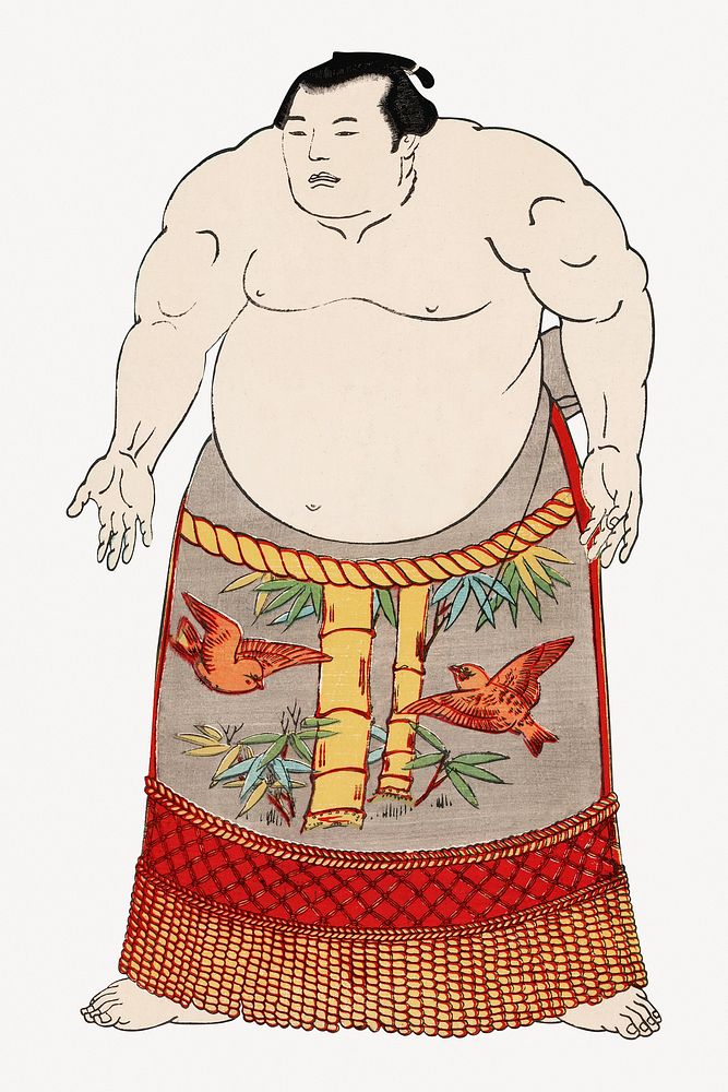 Sumo wrestler psd. Remastered rawpixel. | Premium PSD - rawpixel