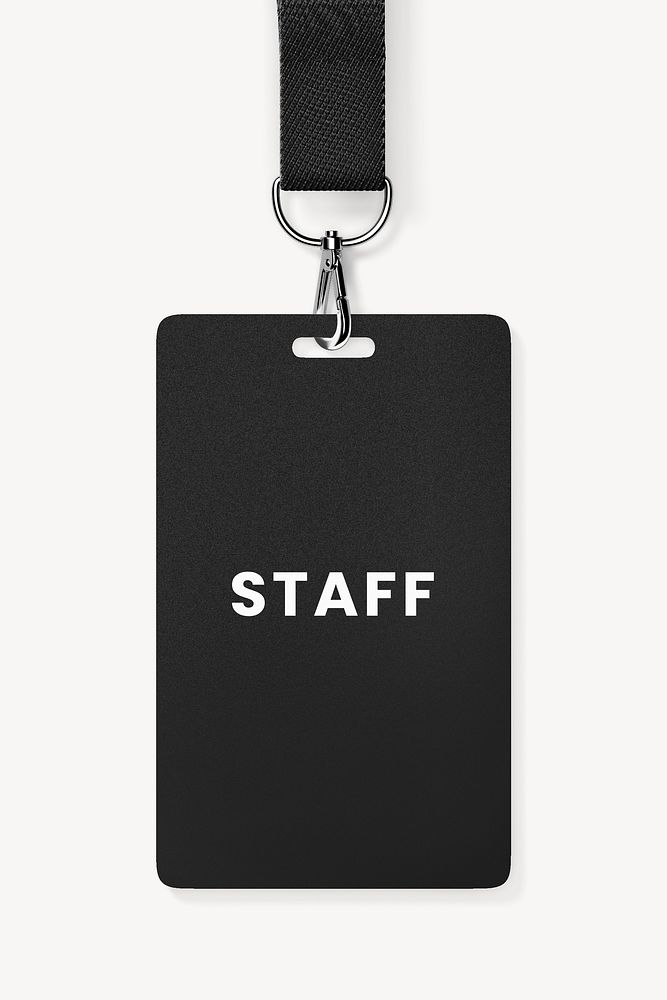 Staff card, black 3D design | Free Photo - rawpixel