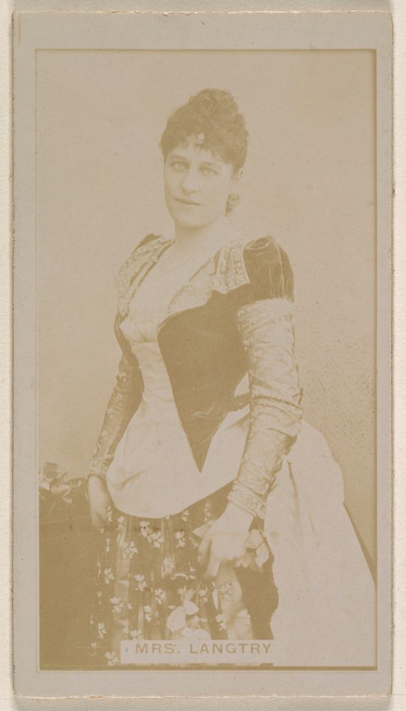 Mrs. Langtry, Actresses series (N245) | Free Photo Illustration - rawpixel
