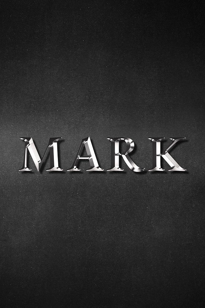Mark typography silver metallic effect | Free Photo - rawpixel