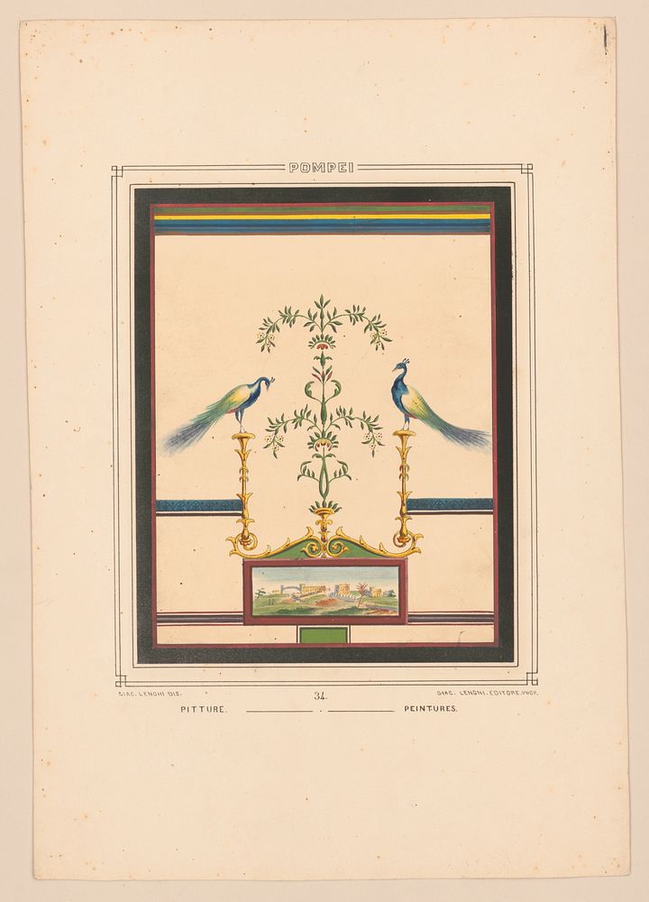 Pompei / Giac. Lenghi dis. | Free Photo - rawpixel