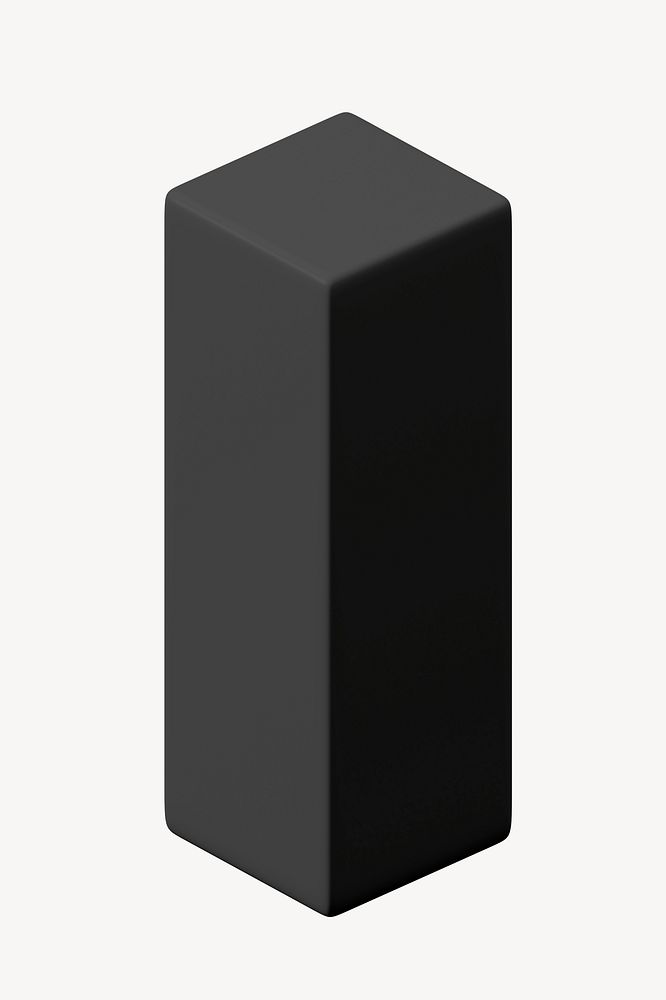 Black rectangle shape, 3D geometric | Free Photo - rawpixel