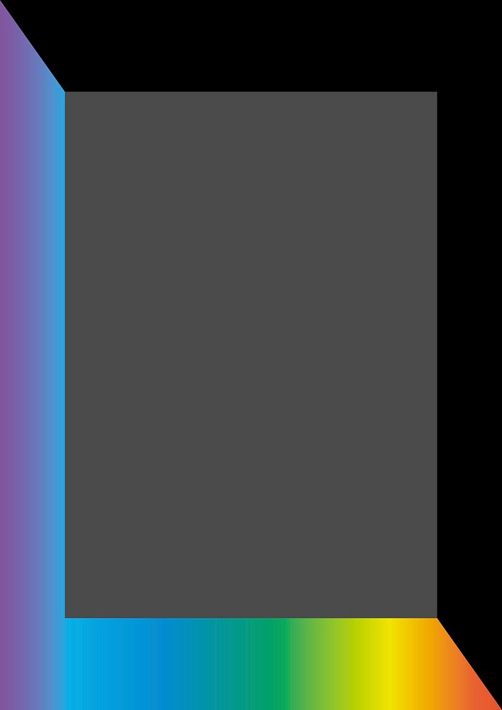Gradient rainbow 3D frame vector | Premium Vector - rawpixel