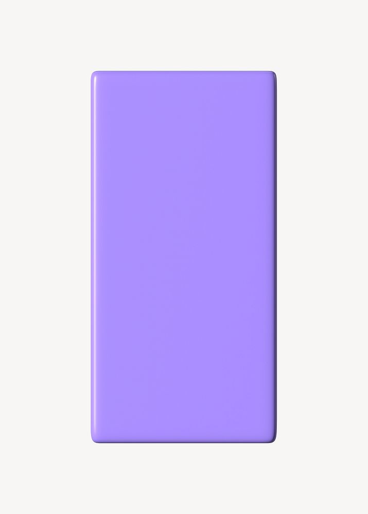 3D purple rectangle shape, geometric | Premium PSD - rawpixel