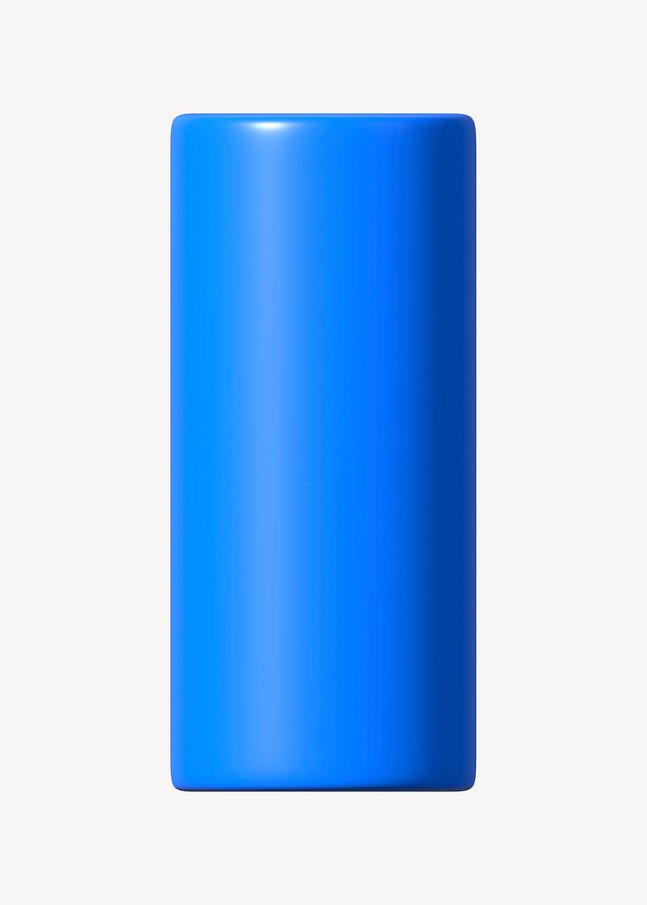 3D blue cylinder, geometric clipart | Premium PSD - rawpixel