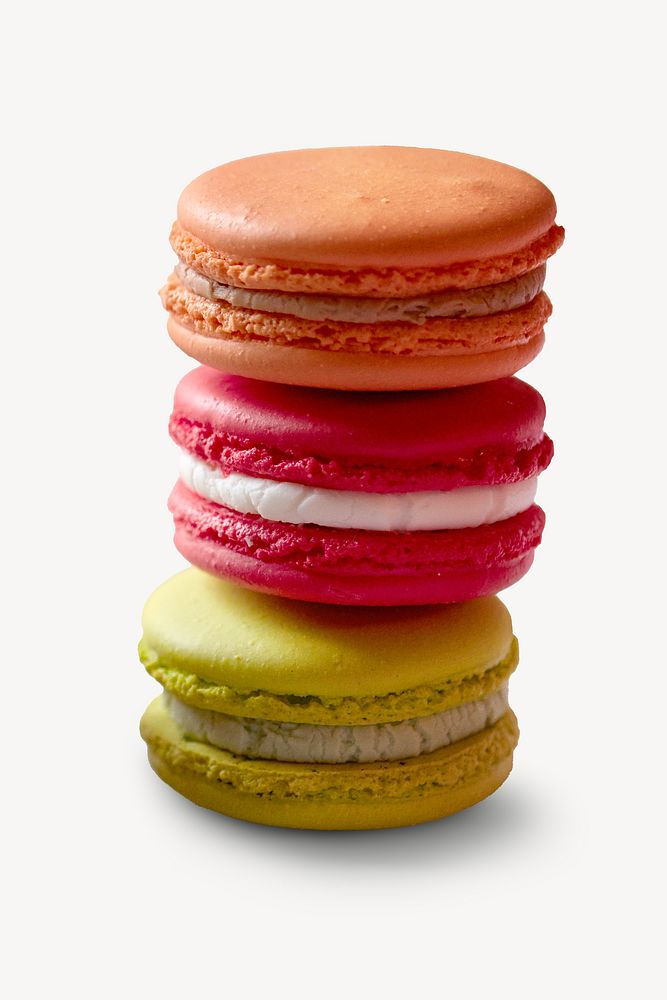 Stacked macarons collage element, isolated | Free Photo - rawpixel