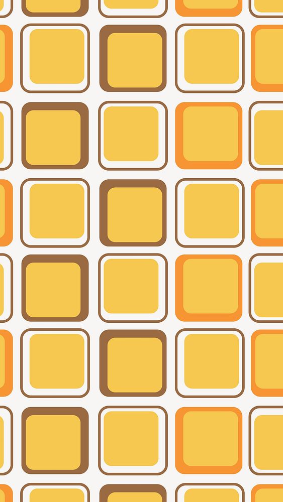 Yellow retro pattern iPhone wallpaper | Premium Vector - rawpixel