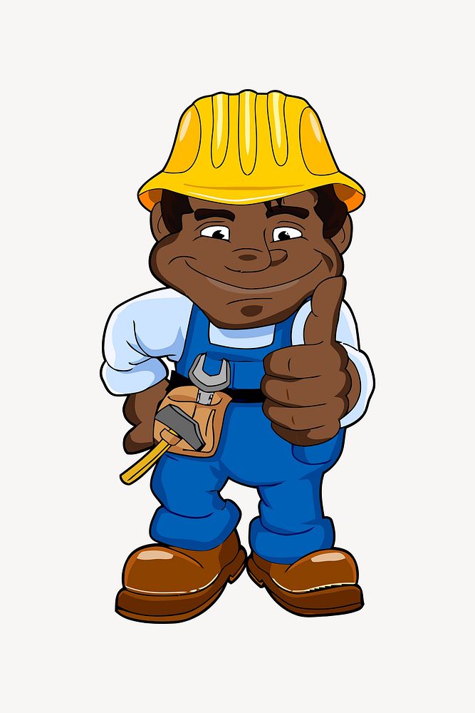 Repairman clipart, illustration vector | Free Vector - rawpixel