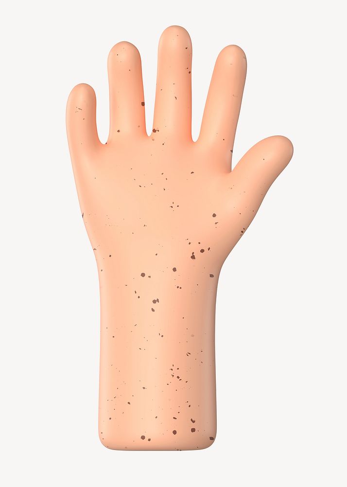 Raised freckled hand gesture, 3D | Premium Photo - rawpixel
