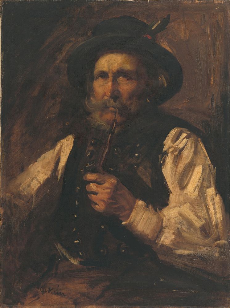 Portrait man pipe | Free Photo Illustration - rawpixel