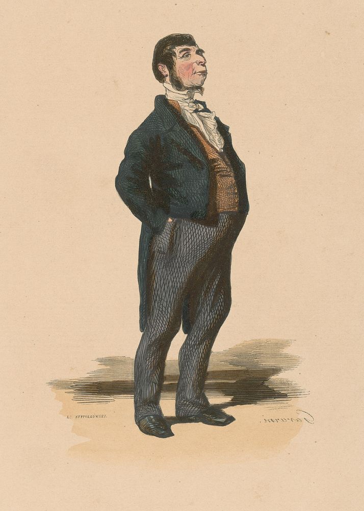 fat man green coat | Free Photo Illustration - rawpixel