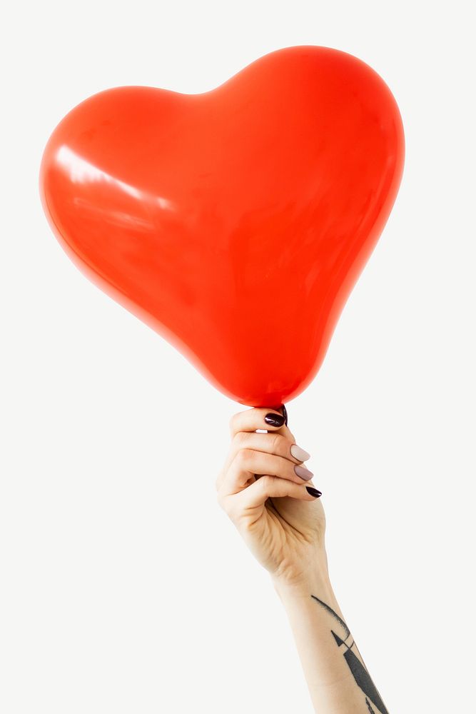 Valentine's heart balloon collage element | Premium PSD - rawpixel
