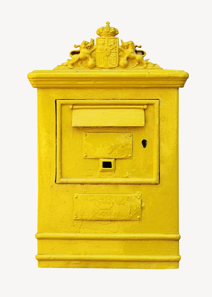 Yellow mailbox isolated image | Free Photo - rawpixel