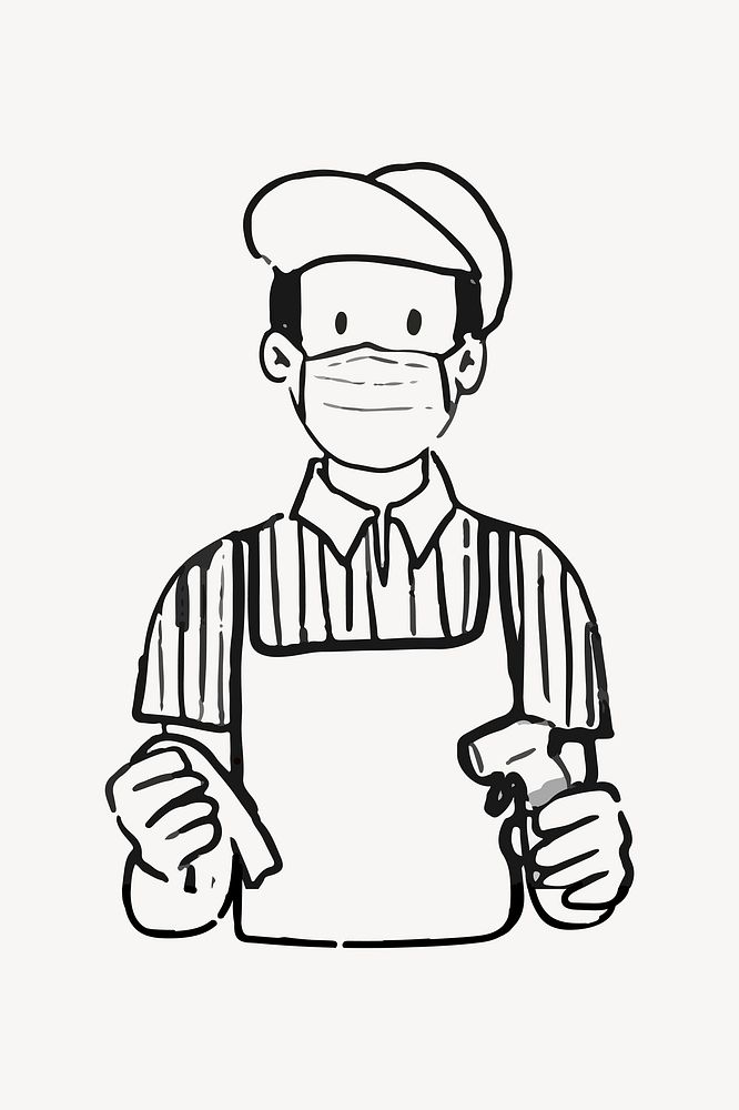 Fever measurement staff collage element | Free Vector Illustration ...