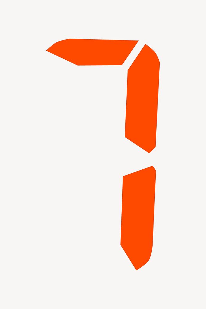 Seven 7 digit number clipart | Free Vector - rawpixel