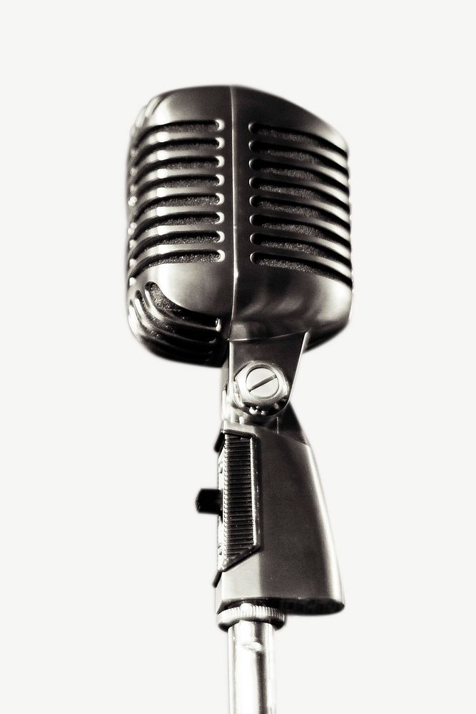 Vintage microphone collage element psd | Premium PSD - rawpixel
