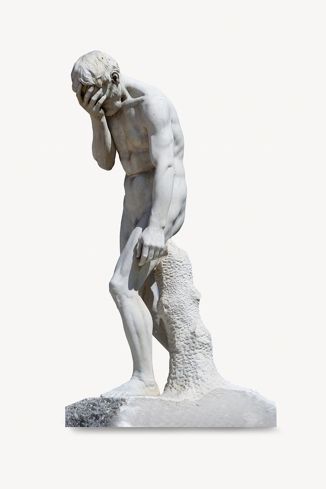 Sad statue isolated design | Free Photo - rawpixel