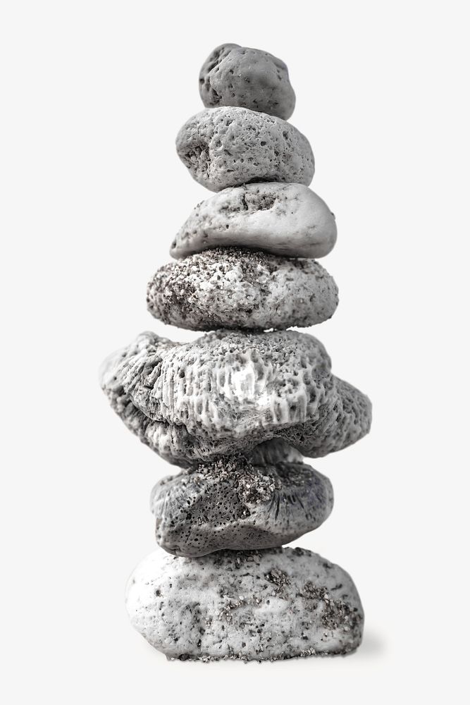 Stacked stone, isolated object white | Free Photo - rawpixel
