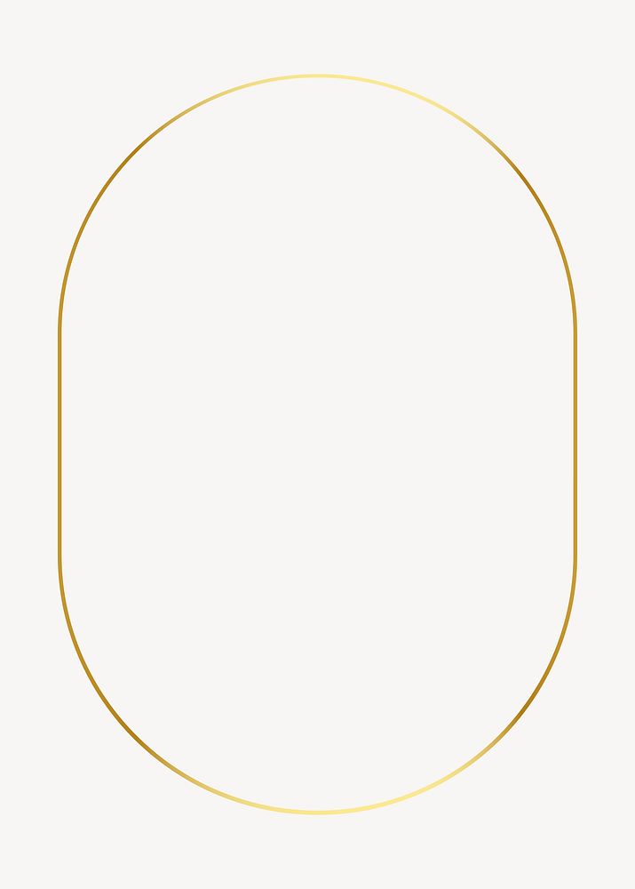 Oval gold frame vector | Premium Vector - rawpixel