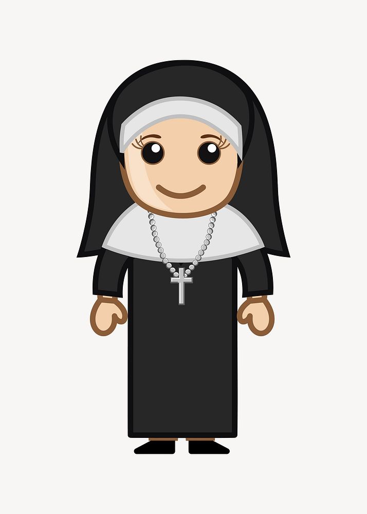 Nun clipart vector | Free Vector - rawpixel