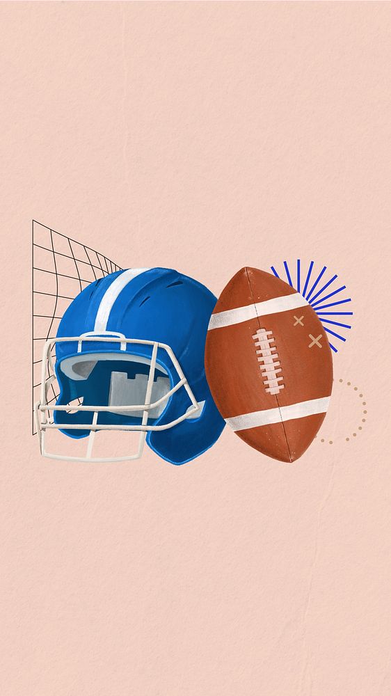 Rugby and helmet iPhone wallpaper, | Premium Photo - rawpixel