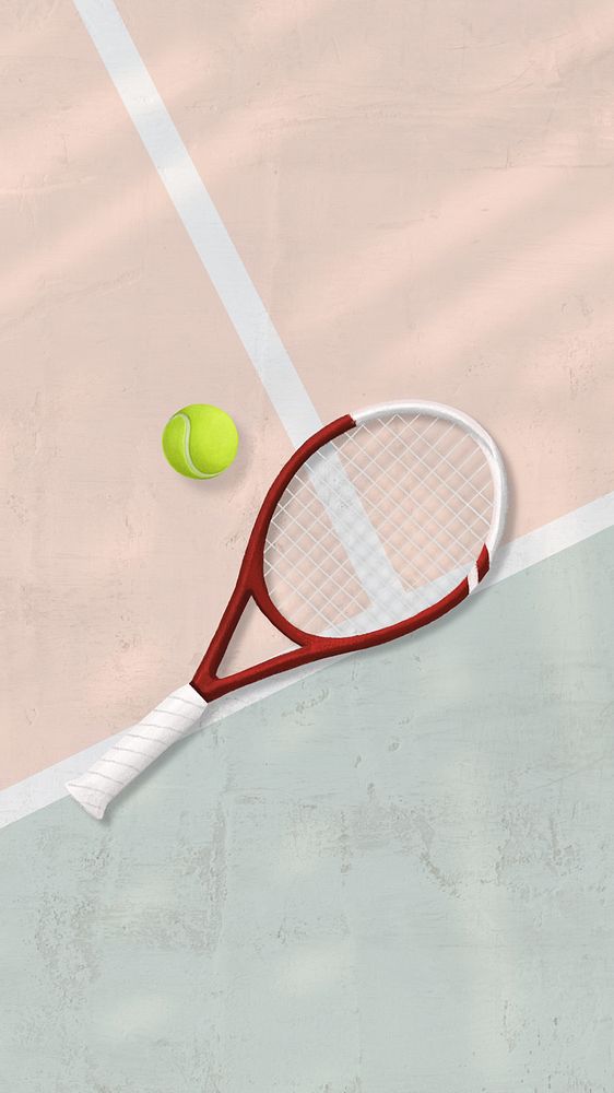 Tennis racket aesthetic phone wallpaper, | Premium Photo - rawpixel
