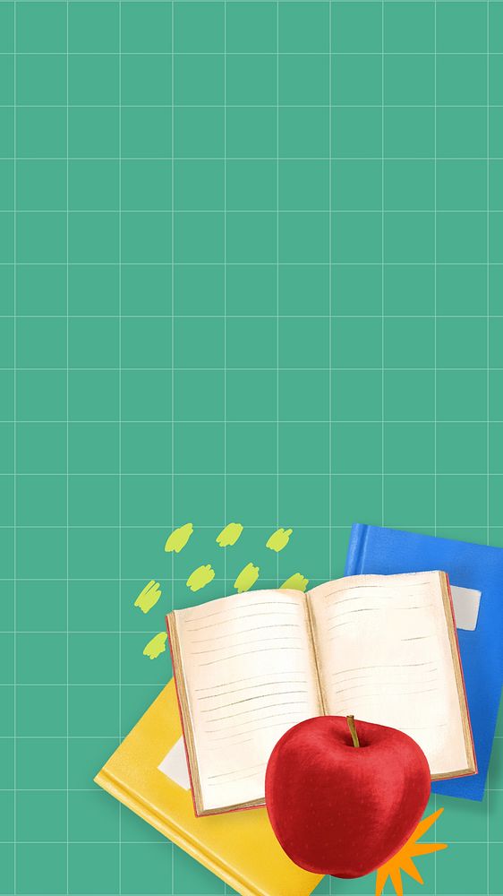 Education aesthetic phone wallpaper, book | Premium Photo - rawpixel