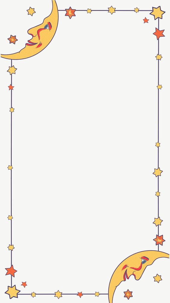 Celestial frame iPhone wallpaper psd | Premium PSD - rawpixel