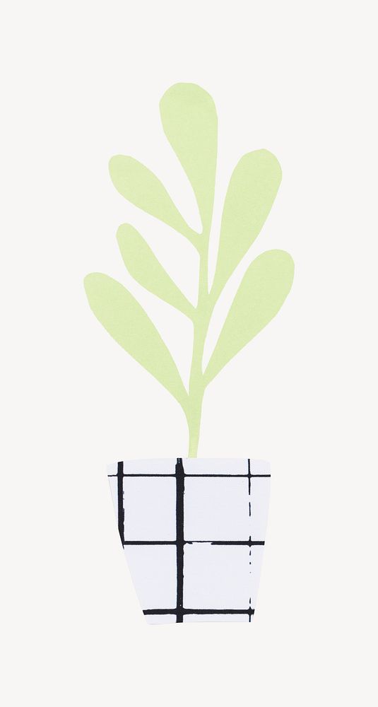 Potted plant doodle, pastel psd | Premium PSD - rawpixel
