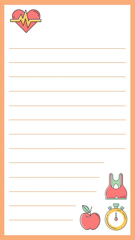 Fitness lined paper, cute activity | Premium Photo - rawpixel