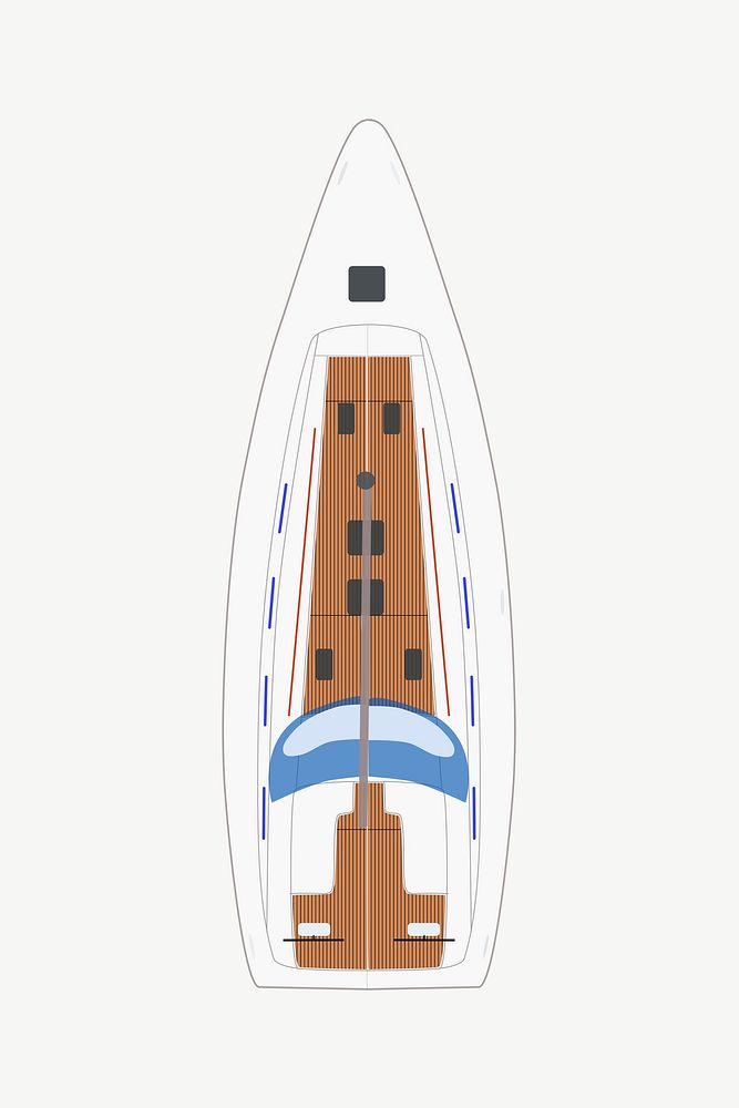 Sail yacht top view design | Free PSD - rawpixel