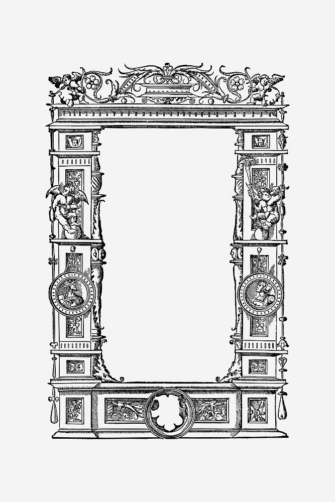 Vintage Rococo Frame image element | Free Photo Illustration - rawpixel