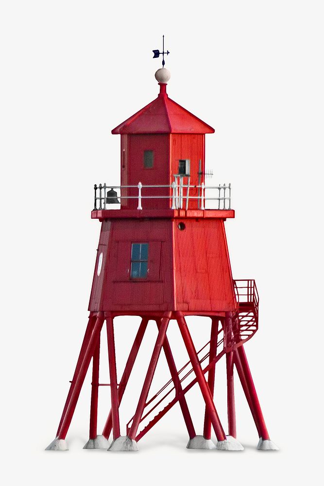 Red lighthouse isolated image | Free Photo - rawpixel