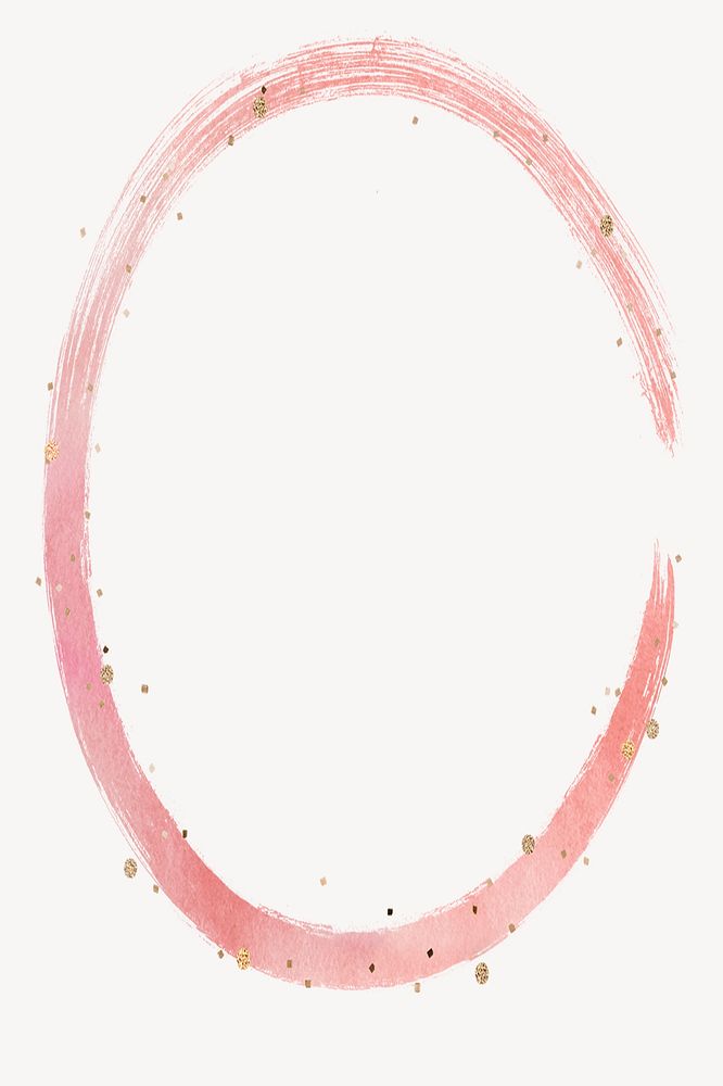 Pink oval frame collage element | Premium PSD - rawpixel