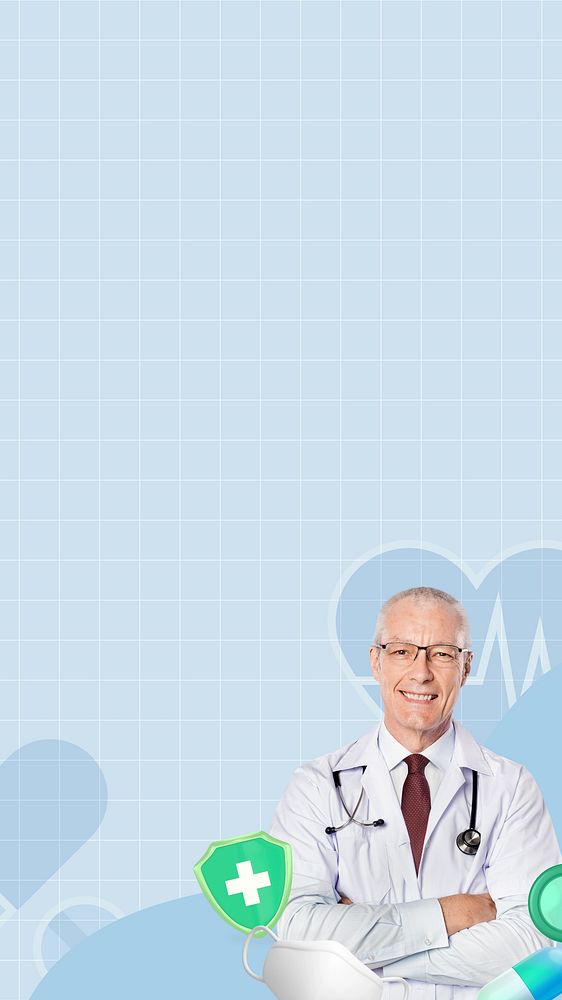 Blue doctor grid iPhone wallpaper | Free Photo - rawpixel